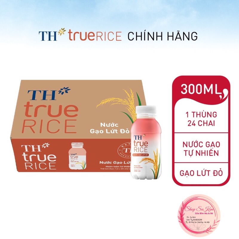 Nước Gạo Lứt Đỏ TH true RICE 300ml ( 24chai x 300ml ) | Shopee Việt Nam