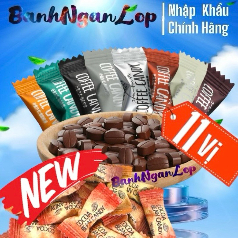 LOẠI 1 - 500 Viên Mix 11 Vị Kẹo Cà Phê Không Đường Giảm Cân Thơm Ngon Béo Ngậy | Coffee Candy ...
