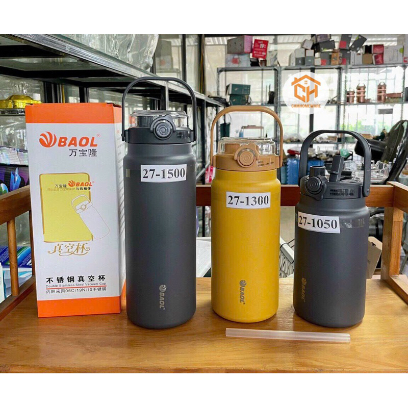 Bình giữ nhiệt BAOL WX27 Nắp Bật Có Ống Hút Tiện Lợi, Bình Nước Giữ ...