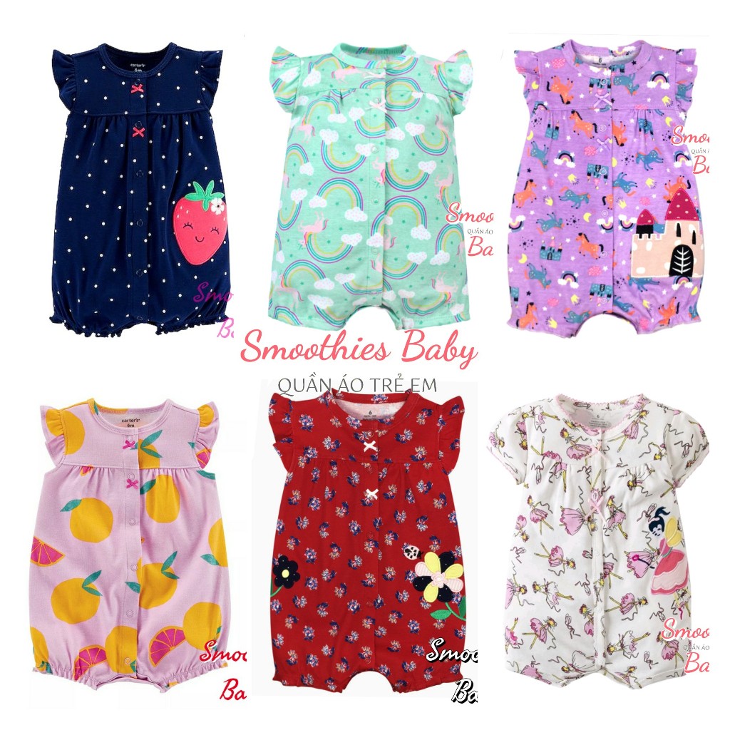 [ 5-14 KG ] BODY ĐÙI - BỘ LIỀN THÂN ĐÙI CÀI NÚT GIỮA CHO BÉ GÁI (Romper) - Được chọn mẫu ...