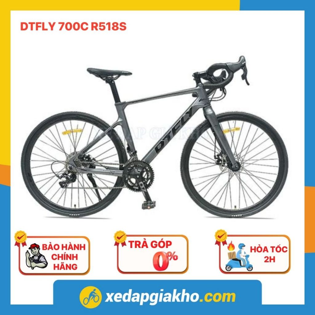 Xe Đạp Đua DTFLY R5 – Khung Nhôm | Phanh Đĩa | Shopee Việt Nam