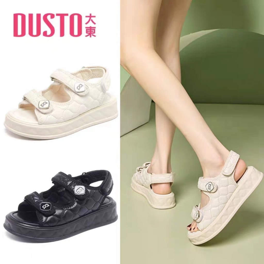 sandal quai hậu đế bằng dusto thời trang cao cấp cao 4cm da mềm chắc ...