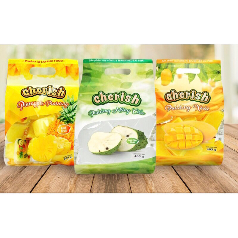 Thạch Cherish Pudding vị mãng cầu/ vị xoài/ vị thơm gói 405g Lai Phú | Shopee Việt Nam