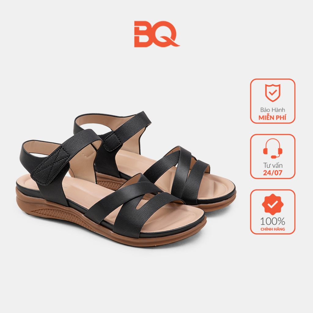 Giày sandal nữ đi học đế bằng cao 3 phân khoá dán tiện lợi BQ SD S074 | Shopee Việt Nam