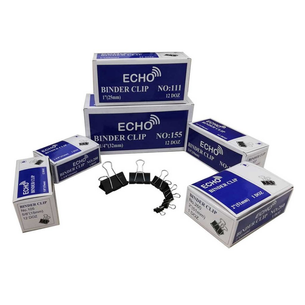 KẸP BƯỚM ECHO BINDER CLIP - 15-19-25-32-41-51MM - MẠ ĐIỆN DUNG CHẤT ...