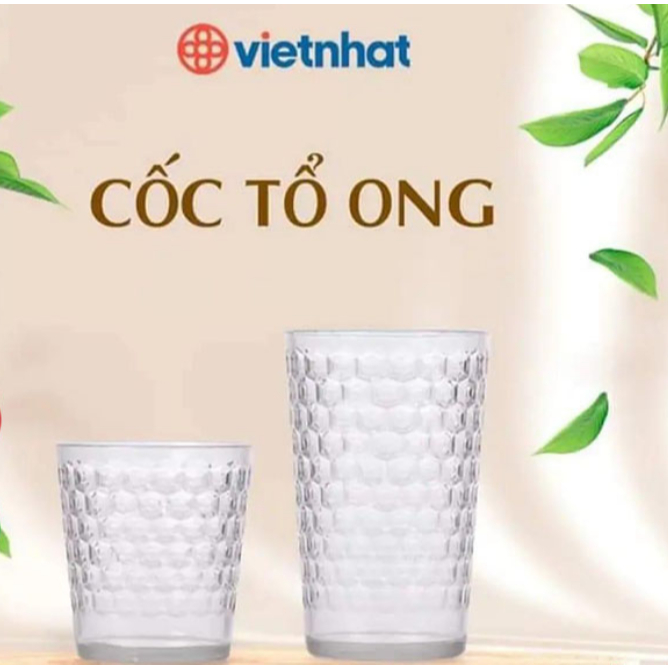 [sẵn hàng] Cốc Nhựa Uống Nước HOKORI Hình Tổ Ong Nhựa Việt Nhật (MS ...
