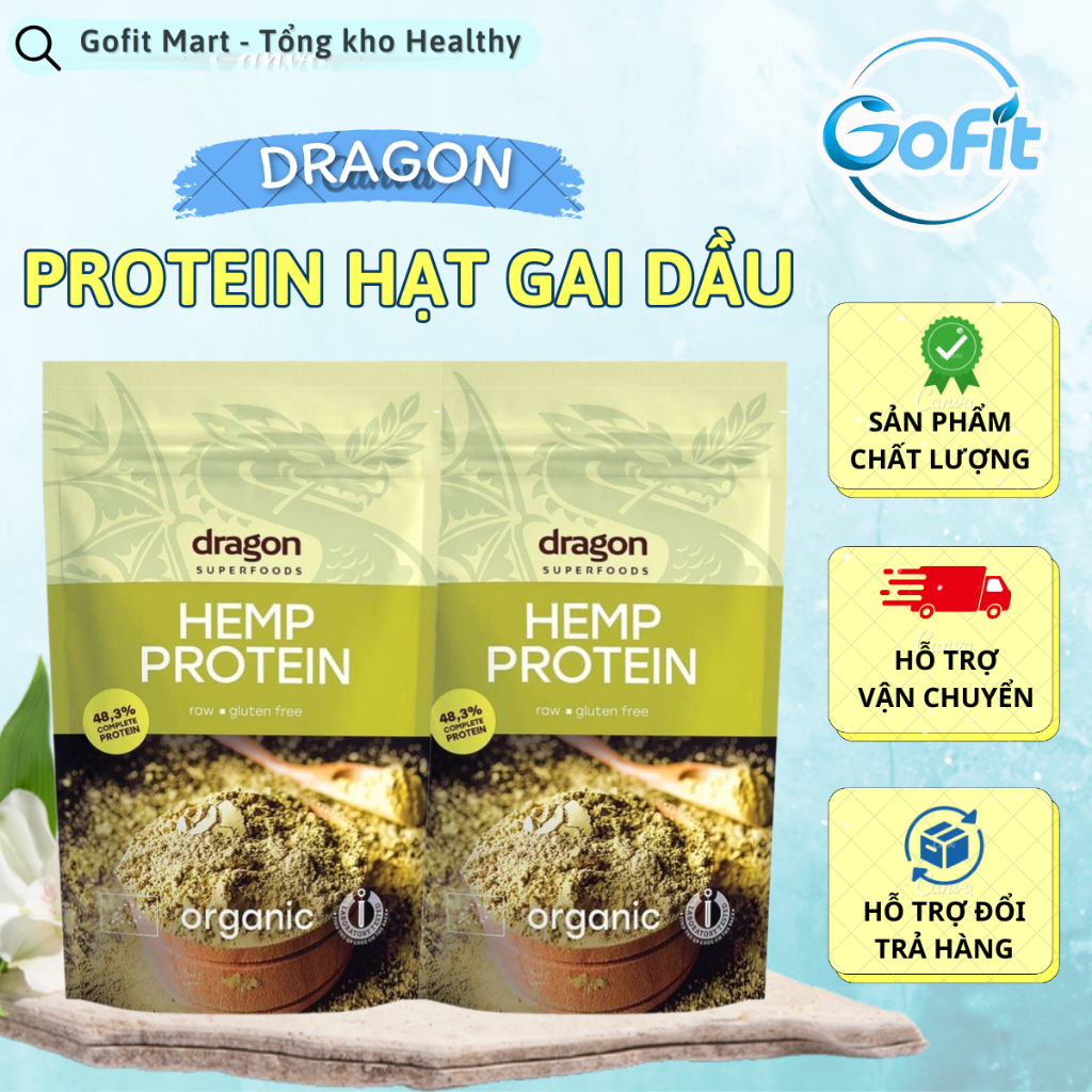Bột Protein Hạt Gai Dầu Hữu Cơ (200g) - DRAGON SUPERFOODS | Shopee Việt Nam