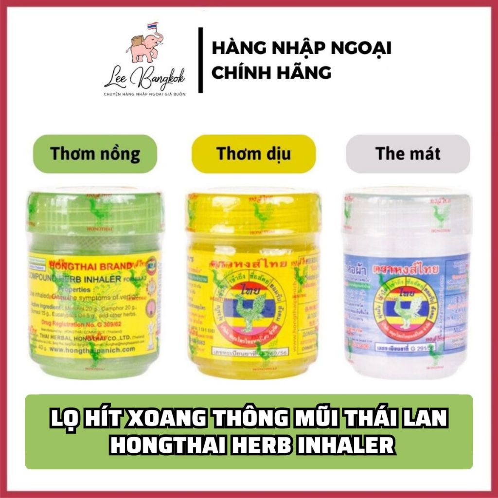 [CHUẨN THÁI] Ống, Lọ Dầu Hít Xoang Thông Mũi Hũ Hít Xanh Herbal ...