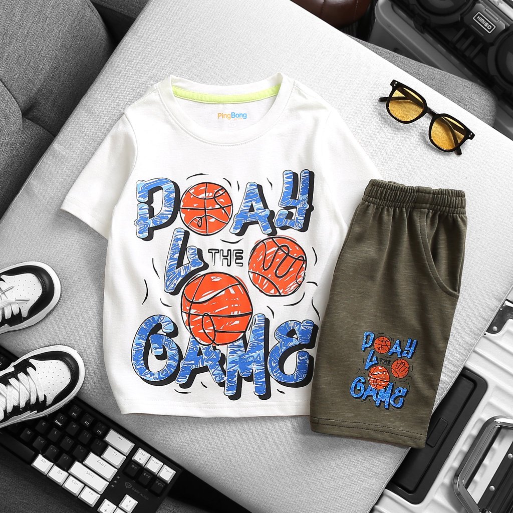 Đồ Bộ Cho Bé Trai Ngắn Tay Vải Thun Cotton 4 Chiều In 3D Size 12-39kg ...