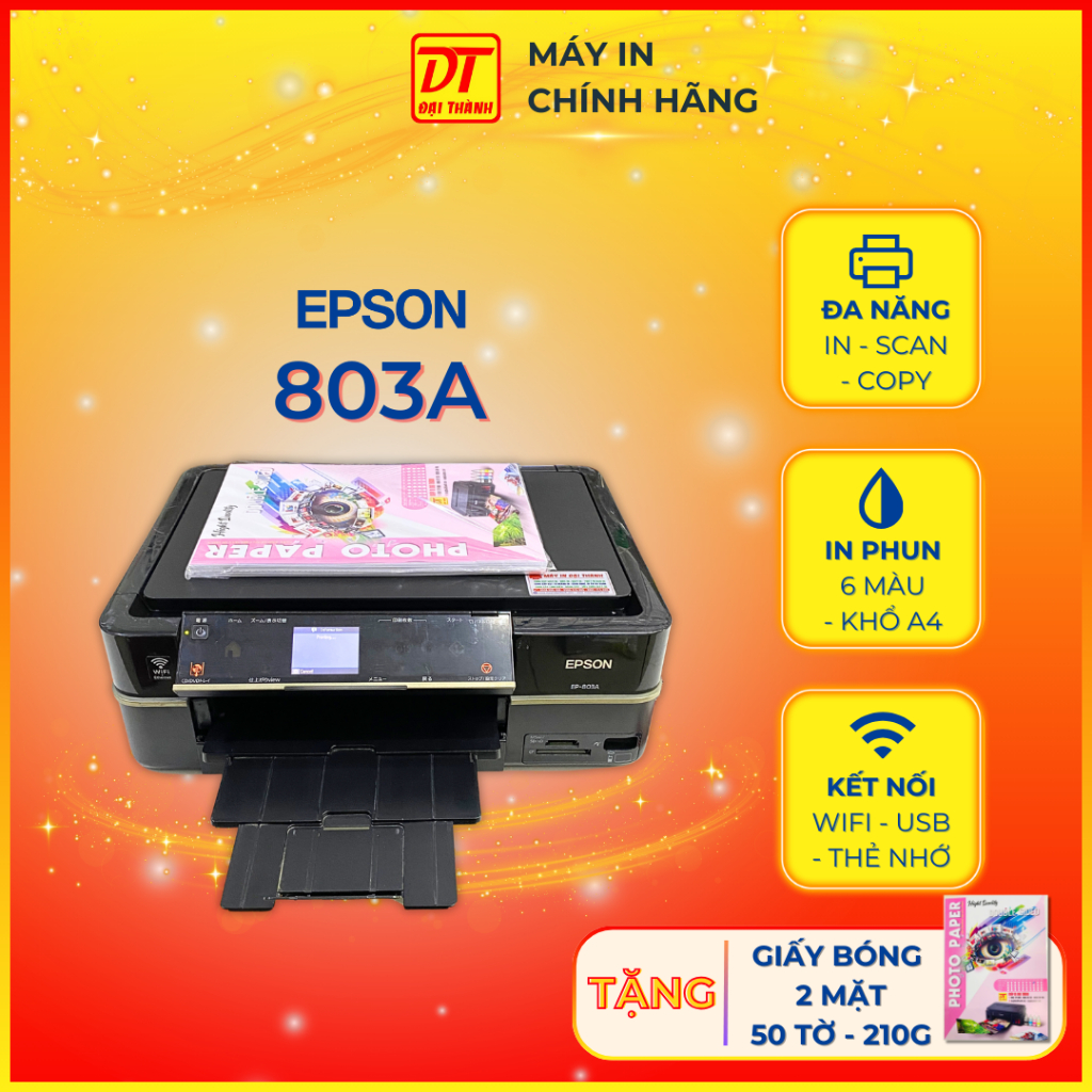 Máy in Epson EP 803A, 6 màu nội địa Nhật đa chức năng - đầu phun 95-100 ...