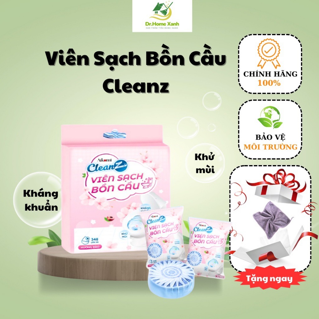 Viên Sạch Bồn Cầu CleanZ 3in1,Khử Mùi Nhà Vệ Sinh,Hương Đào, Sạch Mảng Bám CleanZ | Shopee Việt Nam