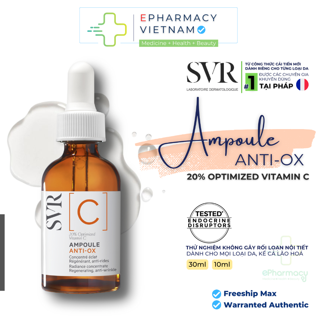Serum SVR [C] Ampoule Anti-Ox 20% Optimized Vitamin C Giúp Sáng Da và ...