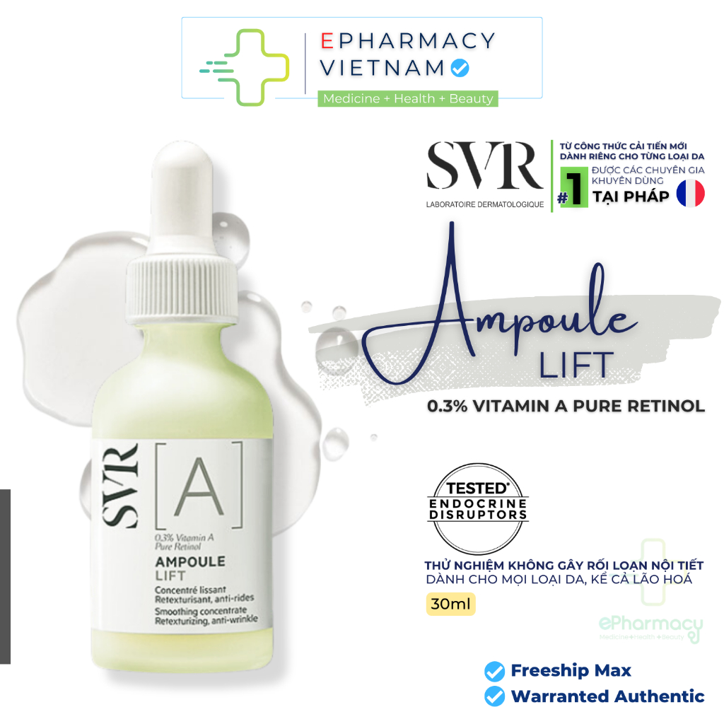 Serum SVR [A] Ampoule Lift 0.3% Retinol Làm Dịu Da, Hạn Chế lão Hóa ...