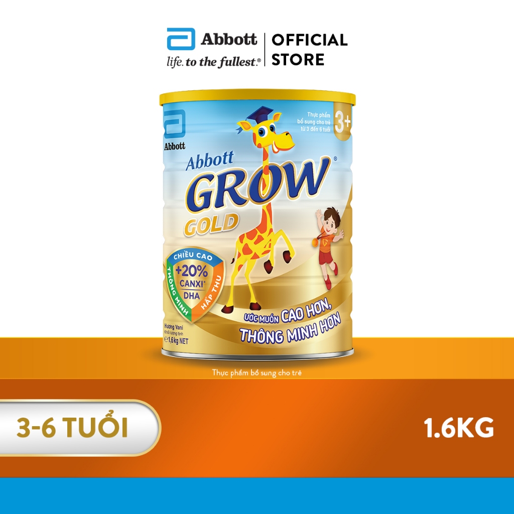 Sữa bột Abbott Grow Gold 3+ 1.7kg/1.6kg | Shopee Việt Nam