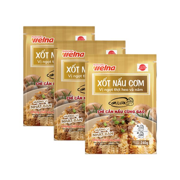 Combo 3 Gói Xốt Nấu Cơm Nisshin Hương Vị Ngọt Thịt Heo Và Nấm - Nisshin ...