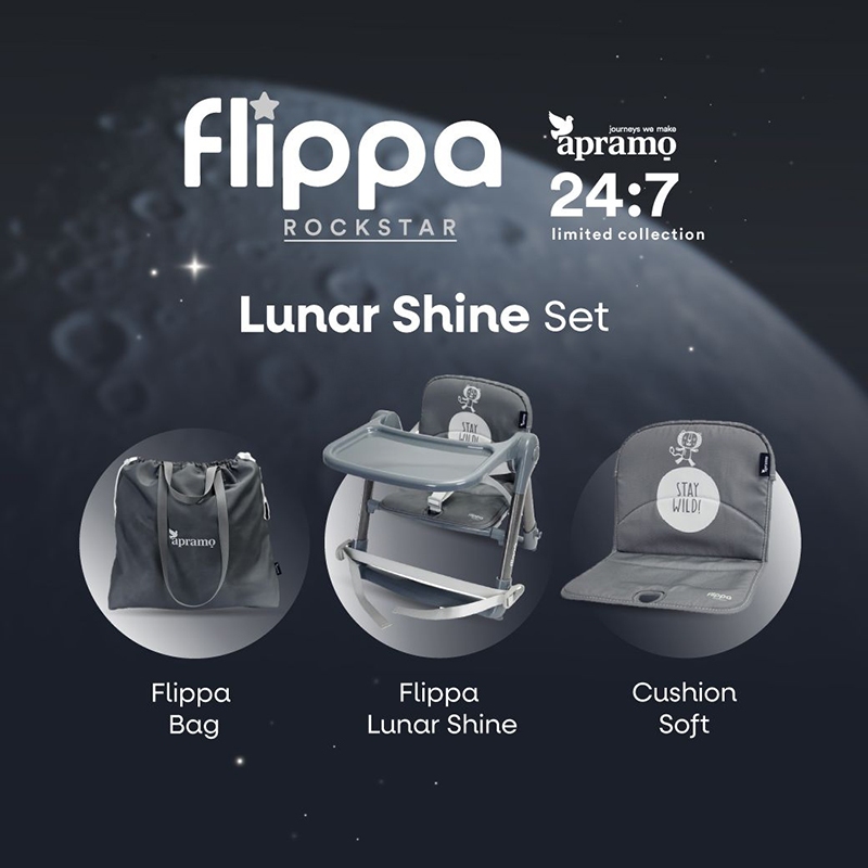 Ghế ăn dặm cho bé gấp gọn siêu nhẹ Apramo Flippa Rockstar Dining ...
