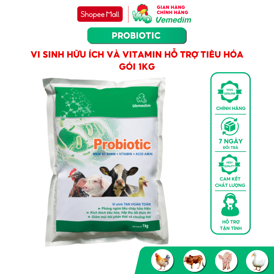 Vemedim Probiotic thức ăn bổ sung vi sinh hỗ trợ tiêu hóa cho gia súc ...