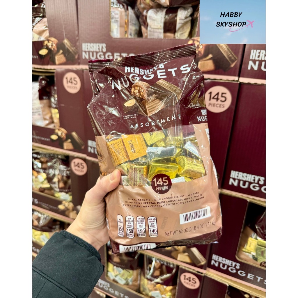(Date T3/2025) SOCOLA HERSHEY' S NUGGETS MIX 4 VỊ TÚI 1.47KG 145 VIÊN | Shopee Việt Nam