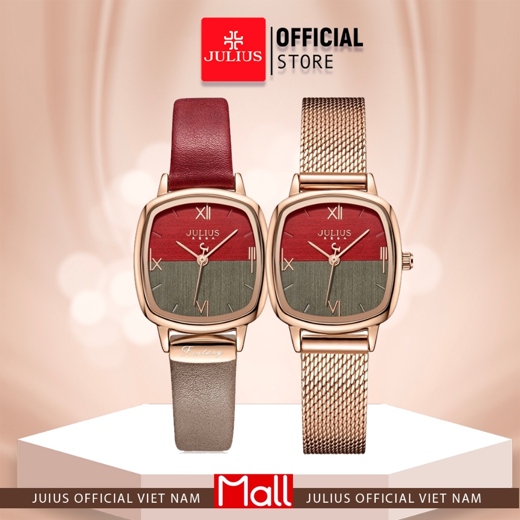 Đồng hồ nữ Julius JA-1240 dây da | Julius Official | Shopee Việt Nam