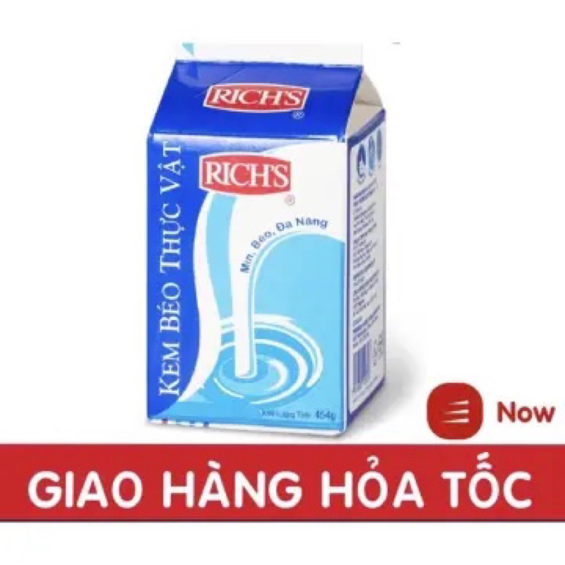 (Chỉ giao hàng Miền Bắc) Kem béo thực vật rich lùn truyền thống, rich Ice hot 454g, Nhất hương ...