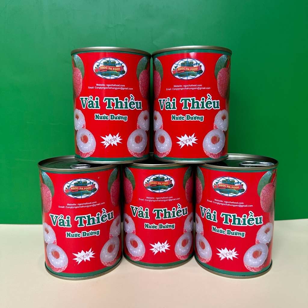 Vải thiều nước đường Ngọc Hà / Nif dạng hộp 560gr - 580gr | Shopee Việt Nam
