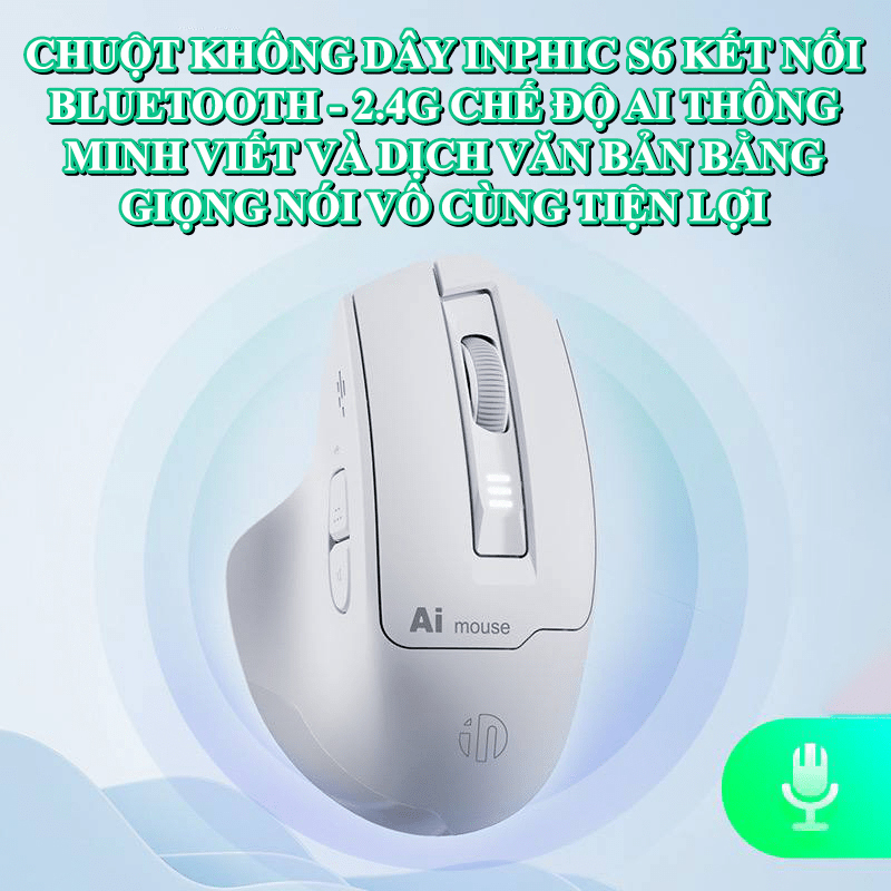 Chuột không dây bluetooth kiêm wireless INPHIC S6 Ai ra lệnh bằng giọng ...
