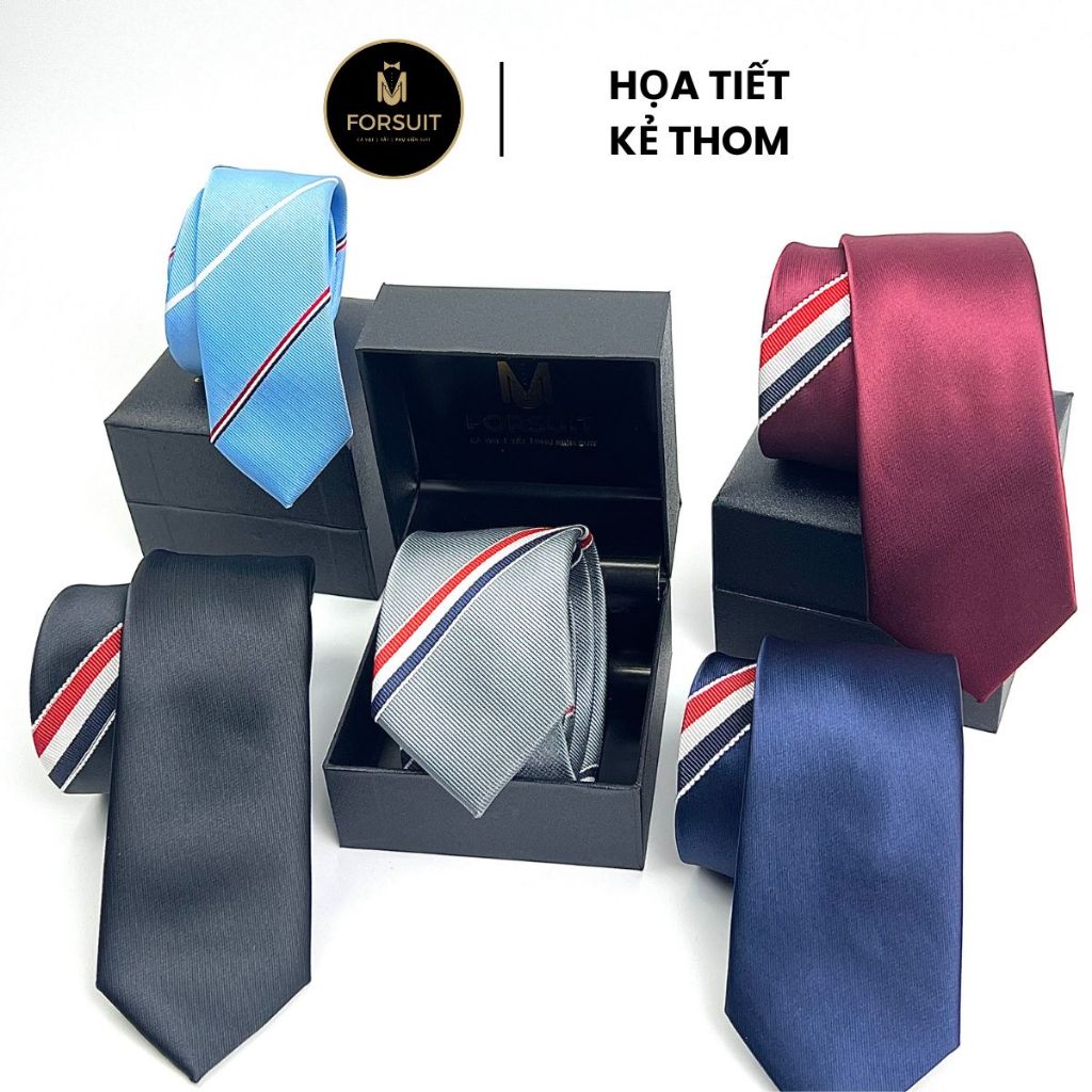 Cà Vạt Nam Nữ Bản Nhỏ, Cavat Kẻ Học Sinh, Chú Rể,Caravat Họa Tiết Thom Lụa Polyester Cao Cấp ...