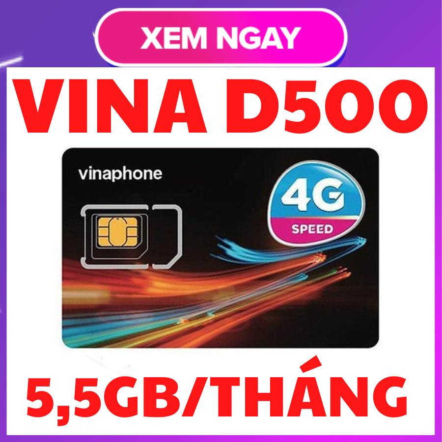 Sim 4G Vina D500 Miễn Phí 1 Năm Truy Cập Thả Ga Có 5Gb /tháng Mua 1 Lần ...