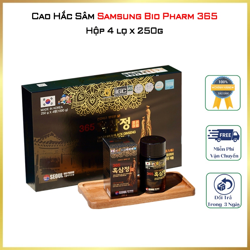 Cao Hắc Sâm Samsung Bio Pharm 365 Hàn Quốc Hộp 4 Lọ x 250g - Korean ...