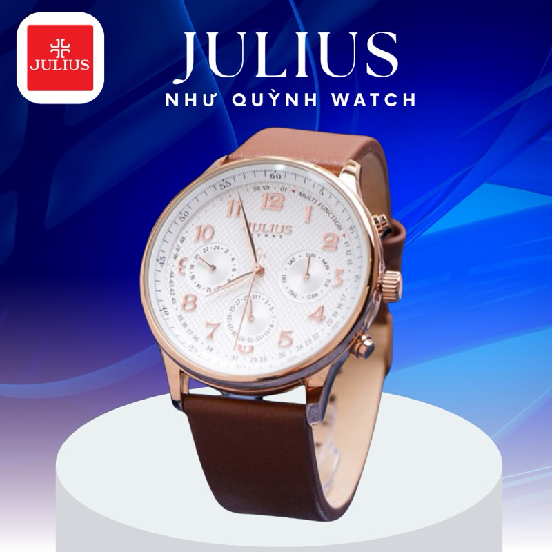 Đồng Hồ Nam JAH-108 Julius Homme Hàn Quốc size mặt 4,1cm 6 kim (4 màu ...