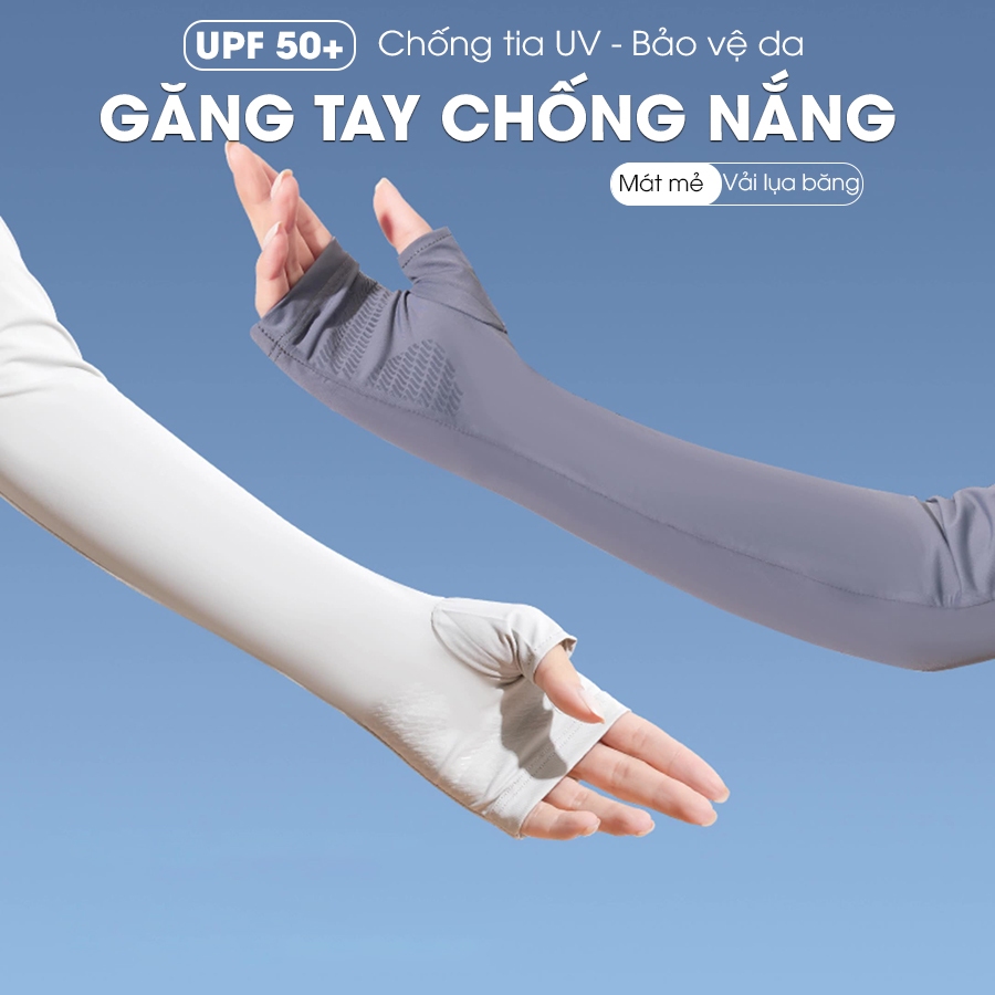Găng tay chống nắng nam nữ dài tay 3158 hở ngón, chống tia uv thiết kế ...