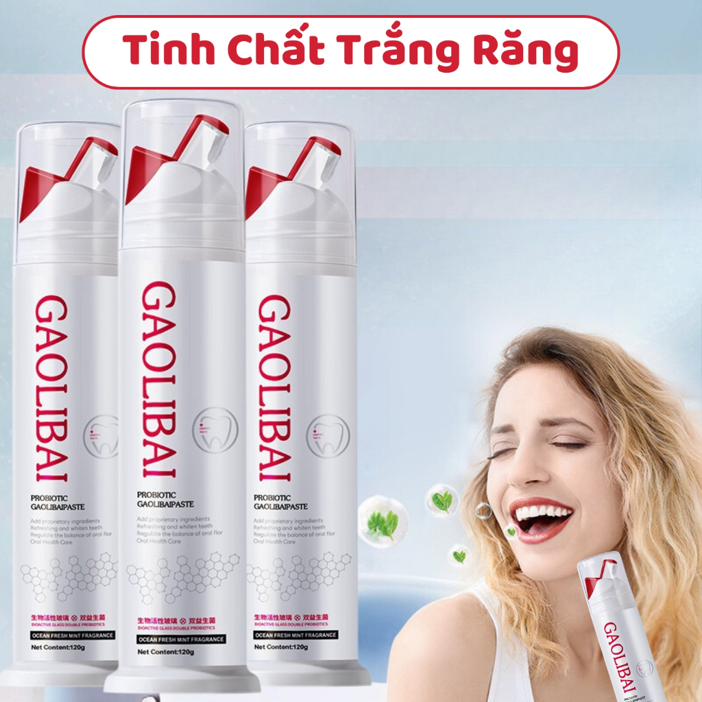 Kem Đánh Răng GAOLIBAI TẤM THỊ 120G, Gel Nano Bạc Thơm Miệng Trắng Răng ...