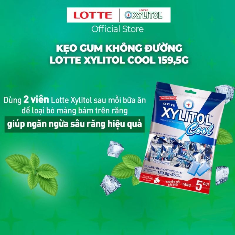 Kẹo Extra Xylitol Cool Gum không đường Gói | Shopee Việt Nam