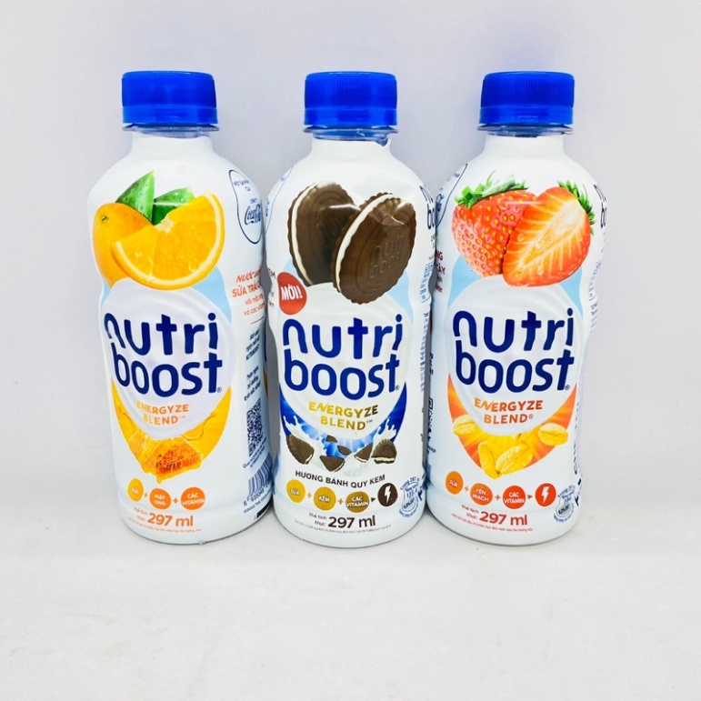 Lốc 6 Chai Sữa Trái Cây Nutriboost 297ml Dâu/ Cam/ Banh Quy | Shopee ...
