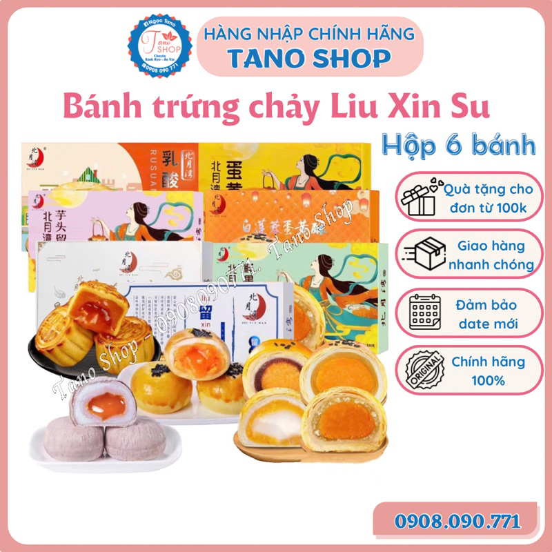 [7 vị] Bánh trứng muối chảy ngàn lớp Liu Xin Su - Bei Yue Wan vị khoai ...