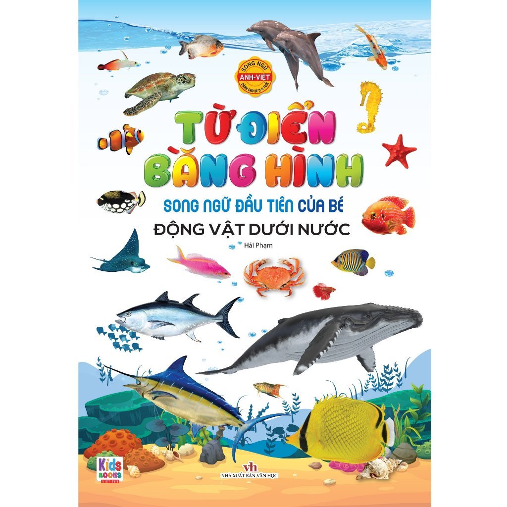 Sách - Từ Điển Bằng Hình Động Vật Dưới Nước (Song Ngữ Đầu Tiên Của Bé) (VT-MK) | Shopee Việt Nam