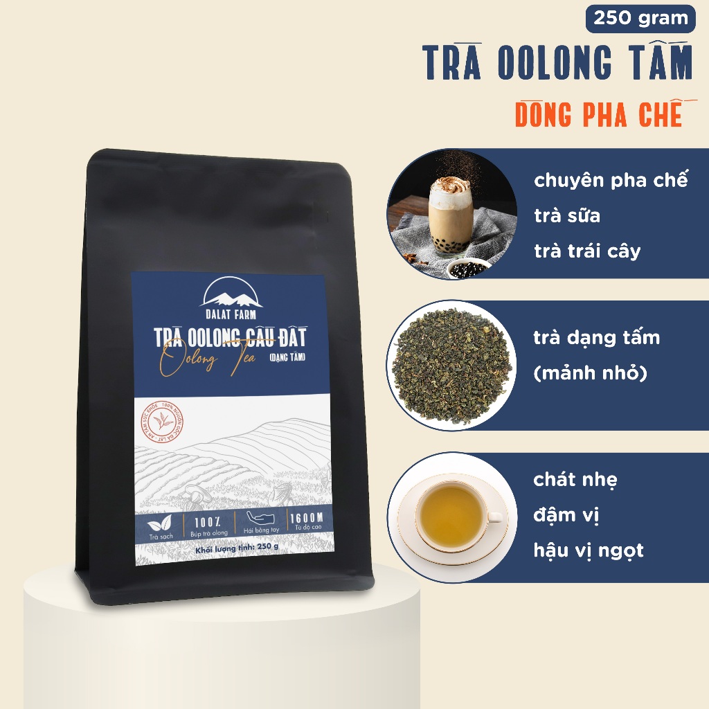 Trà Oolong Tấm Cầu Đất Dalat Farm - Túi 250g | Shopee Việt Nam