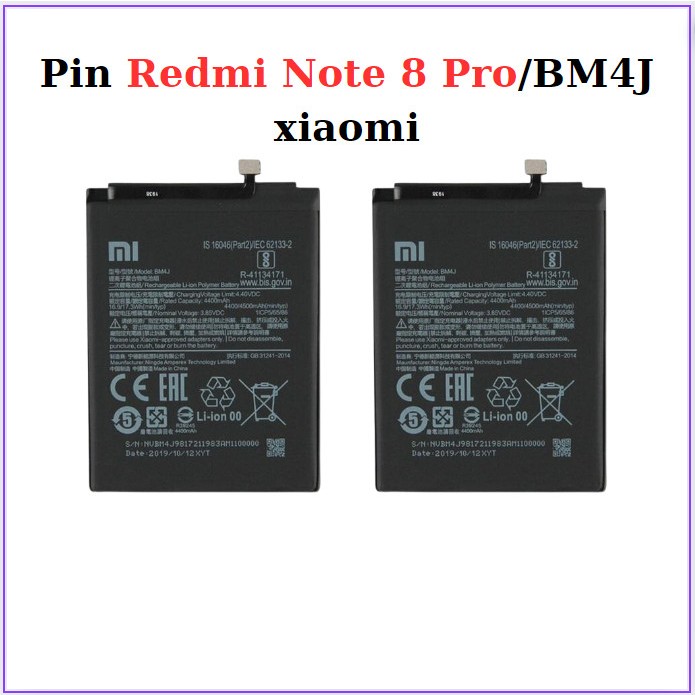 Pin xiaomi Redmi Note 8 Pro / BM4J ,mới | Shopee Việt Nam