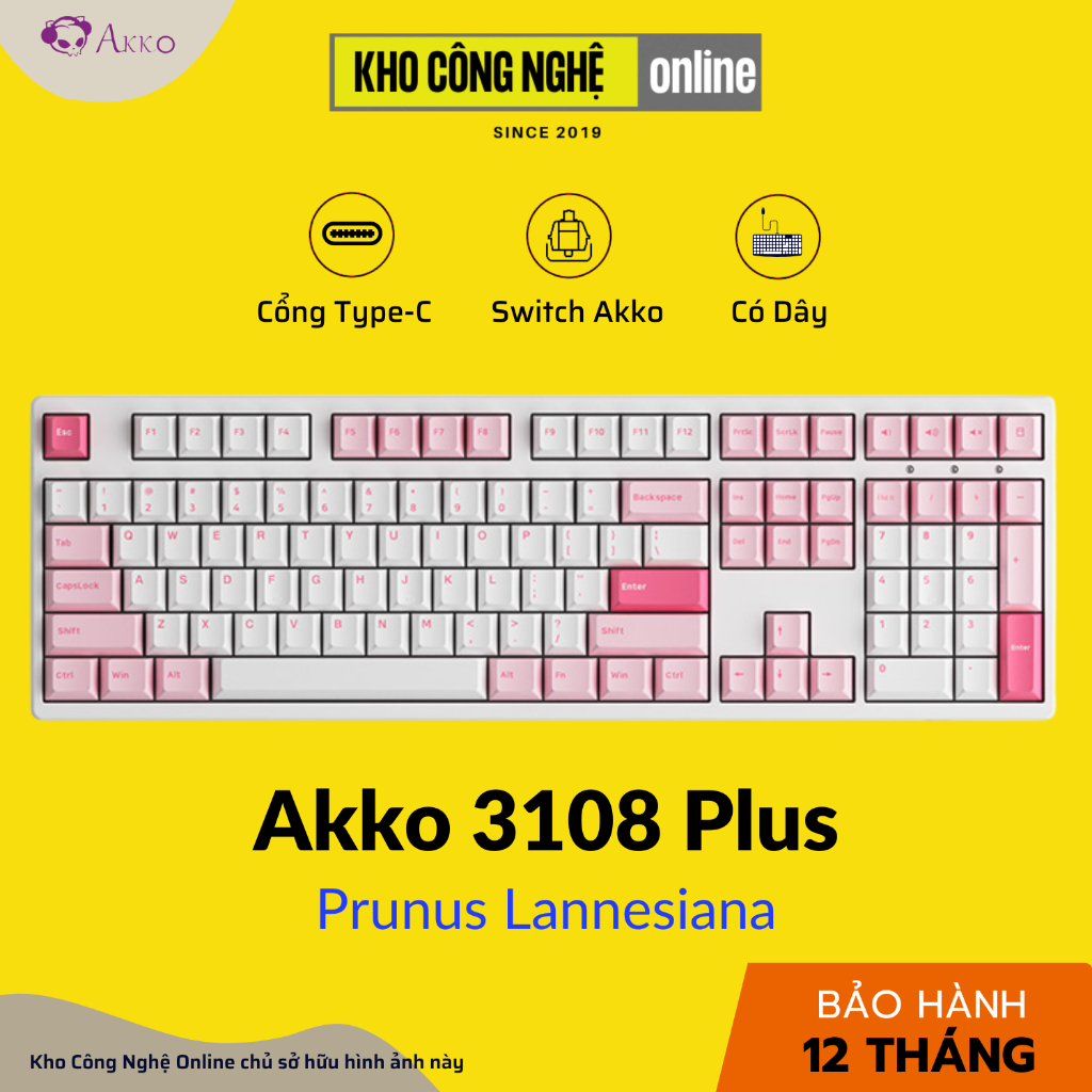Bàn Phím Cơ Akko 3108 Plus Prunus Lannesiana (Foam tiêu âm, Akko CS Switch) - Hàng Chính Hãng ...