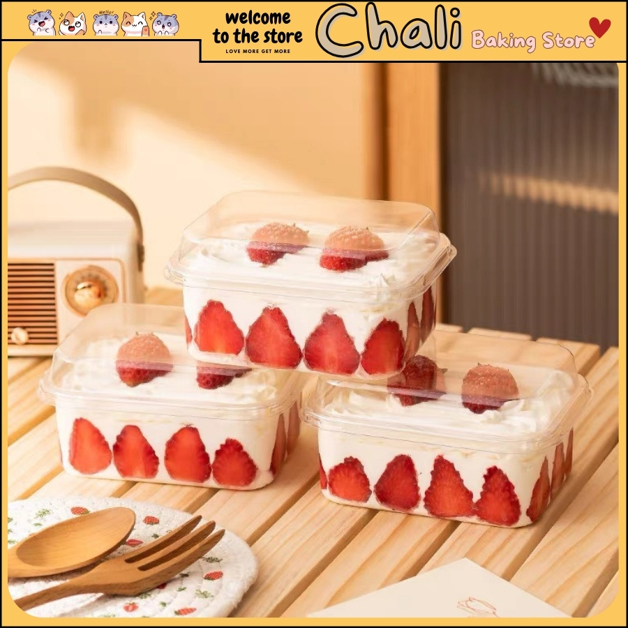 10 Hộp Nhựa đựng bánh ,tiramisu ,mousse ,trái cây mã S231 kèm nắp dung ...