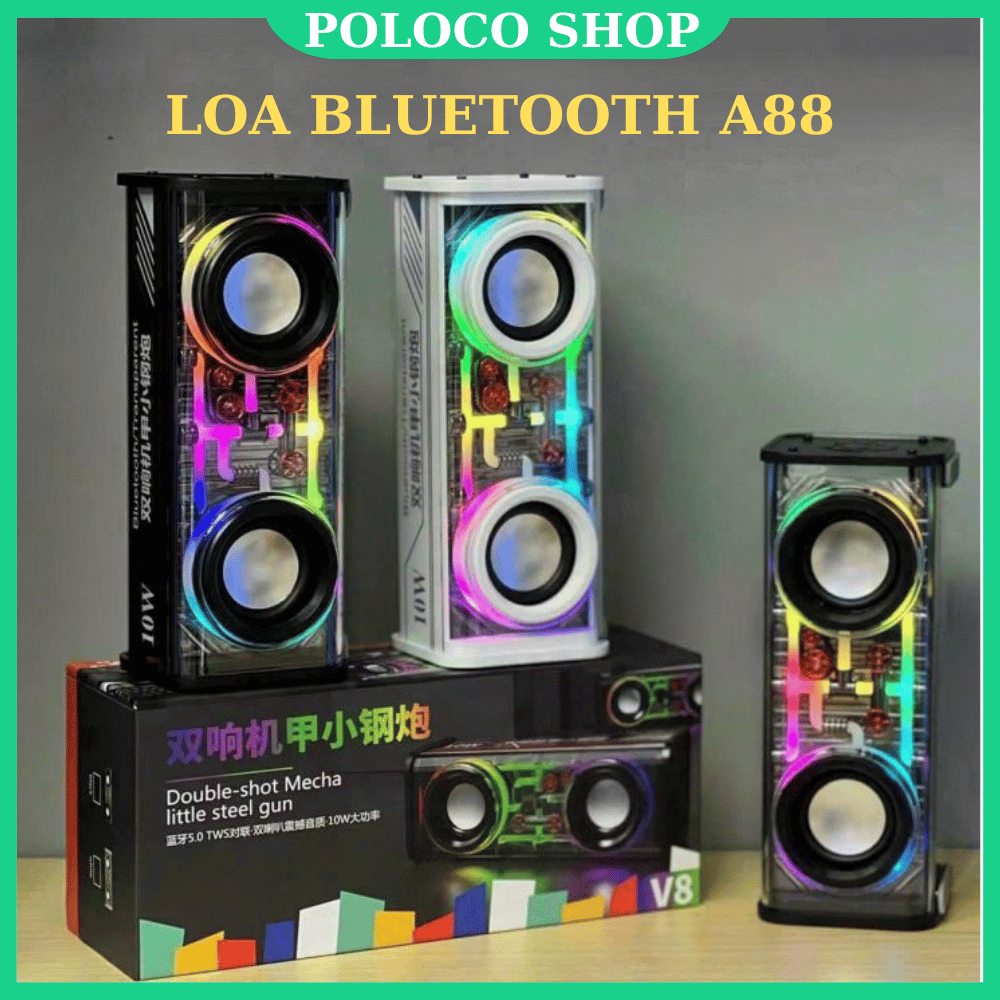 Loa Bluetooth Mini A88 Led RGB - Âm Thanh Vòm 3D - Loa Bluetooth Bass ...