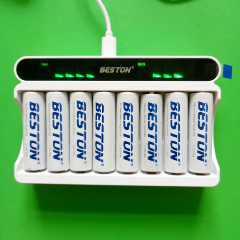 Sạc pin Beston C9024L 8 khe AA AAA, mẫu mới 2022 sạc nhanh, tự ngắt khi ...
