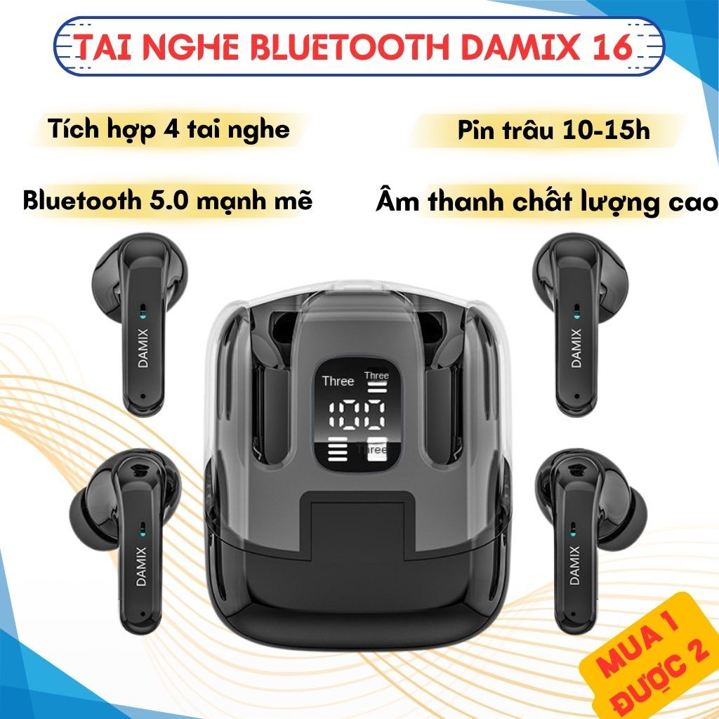 Tai nghe không dây bluetooth 5.5 cao cấp DAMIX 16 âm thanh HIFI, pin trâu 20h | Shopee Việt Nam