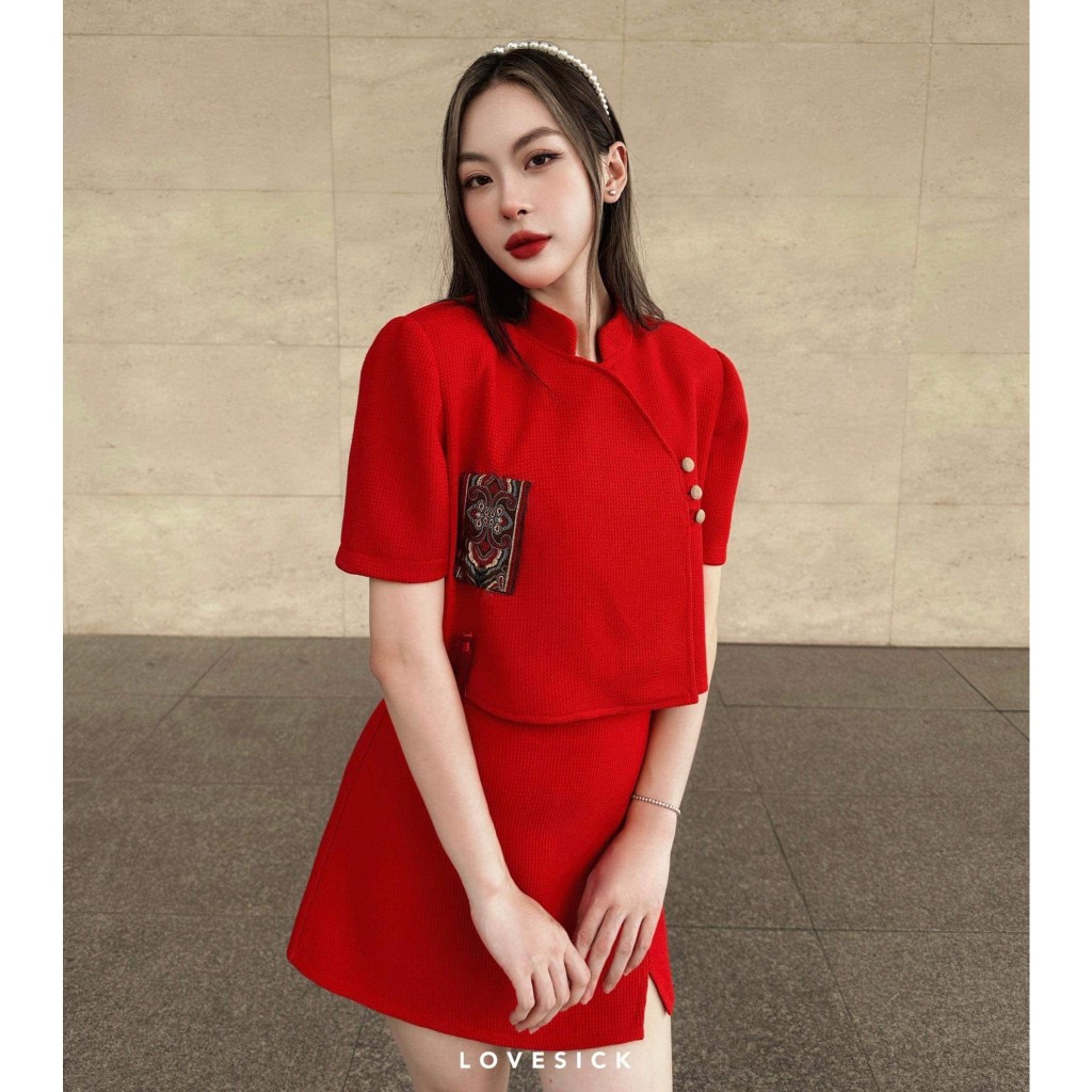SET ĐỒ ĐỎ GHIM THỔ CẨM RỜI NỮ - LUNA SET - LOVESICK | Shopee Việt Nam