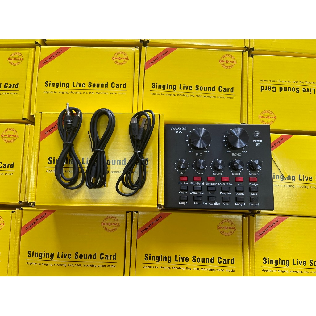 (Sỉ&lẻ)Sound card V8,V8S,V8S+Có Autotune,kết nối không dây bluetooth ...