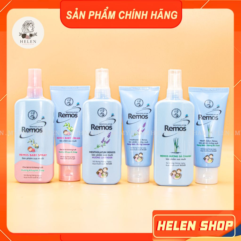Kem - Xịt Chống Muỗi Đủ Loại Cho Bé & Người Lớn Remos Mentholatum (70g ...
