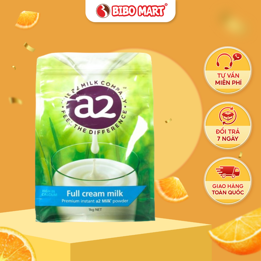 Sữa Bột Nguyên Kem A2 Full Cream Úc Bổ Sung Canxi Phát Triển Xương Cho Bé Trên 1 Tuổi 1kg-Bibo ...