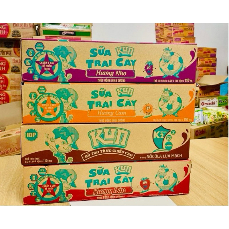 Thùng sữa trái cây Lif Kun Trái cây 48 hộp x 110ml | Shopee Việt Nam