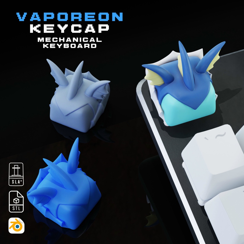Keycap Vaporeon | BKsmart | Pokémon | Keycap Bàn phím cơ | Pokemon ...
