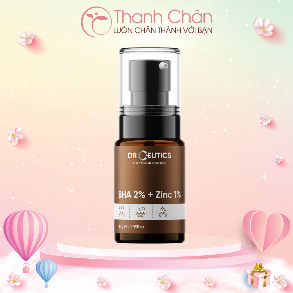 Serum DrCeutics BHA 2% + ZinC 1% 30ml, Giảm Mụn | Shopee Việt Nam